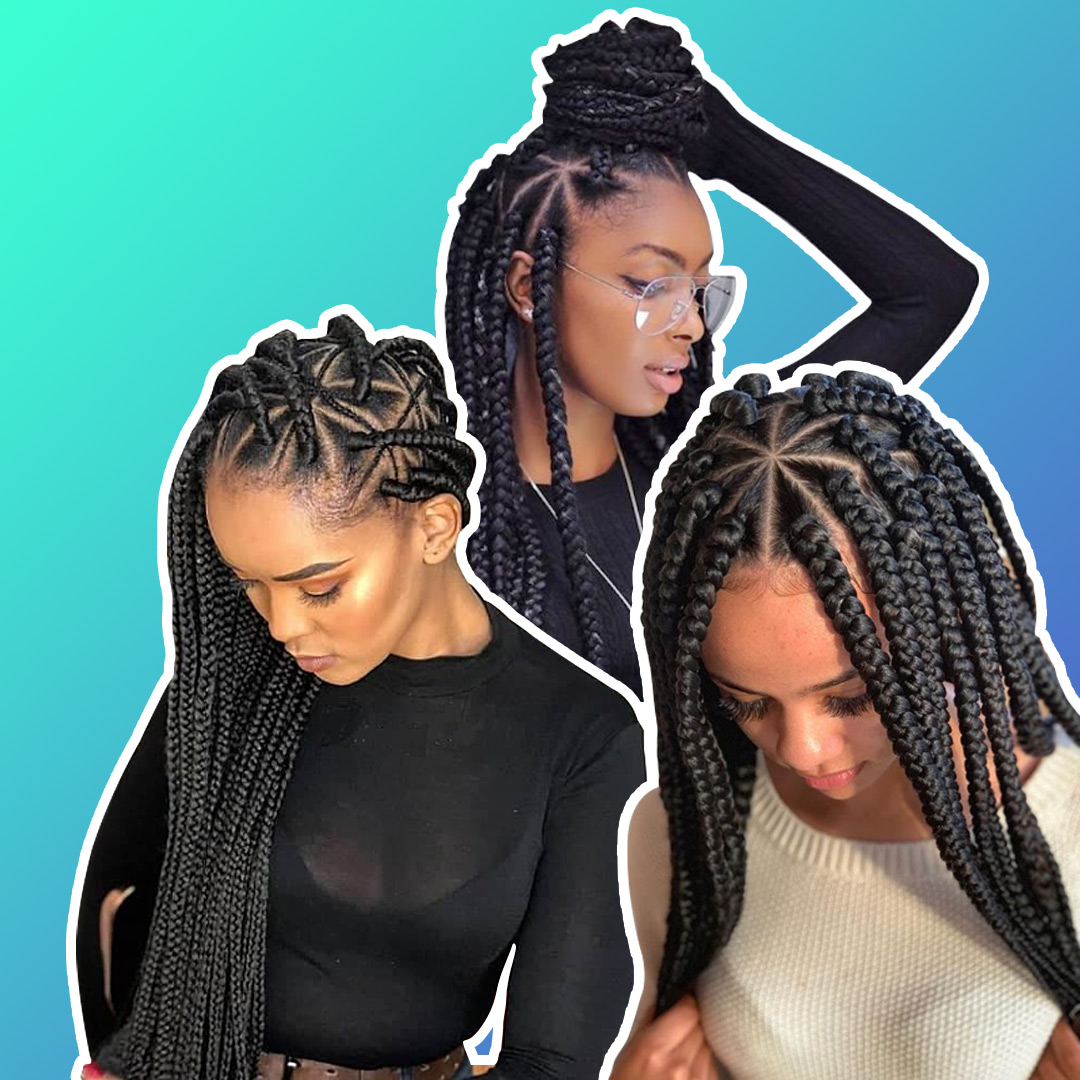 8 of the best triangle box braids seen online - Spell Magazine